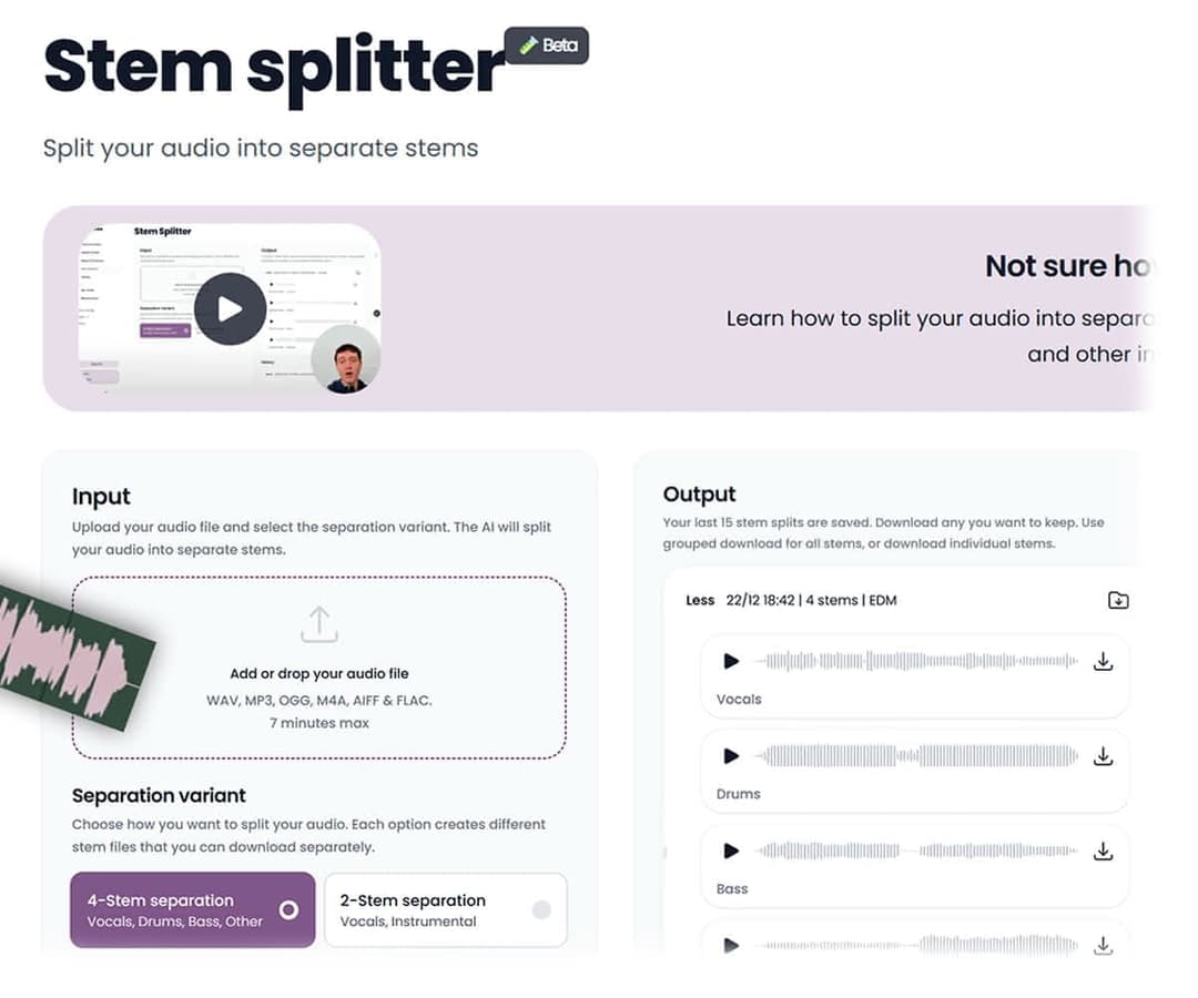 Stem splitter | Audimee